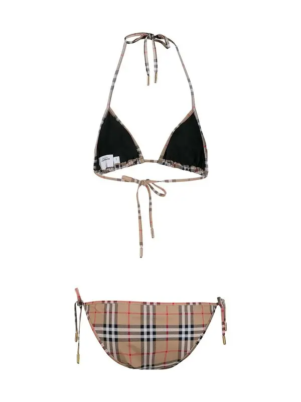 Burberry Vintage Check Bikini Set - Nude