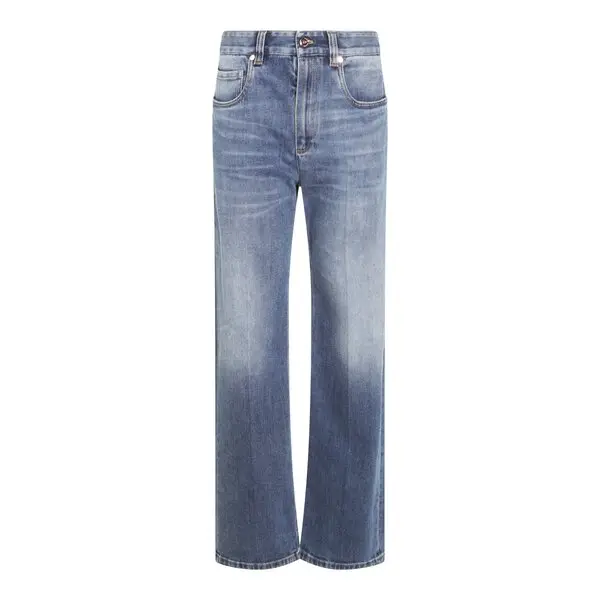 Brunello Cucinelli Logo Patch Flared Leg Jeans