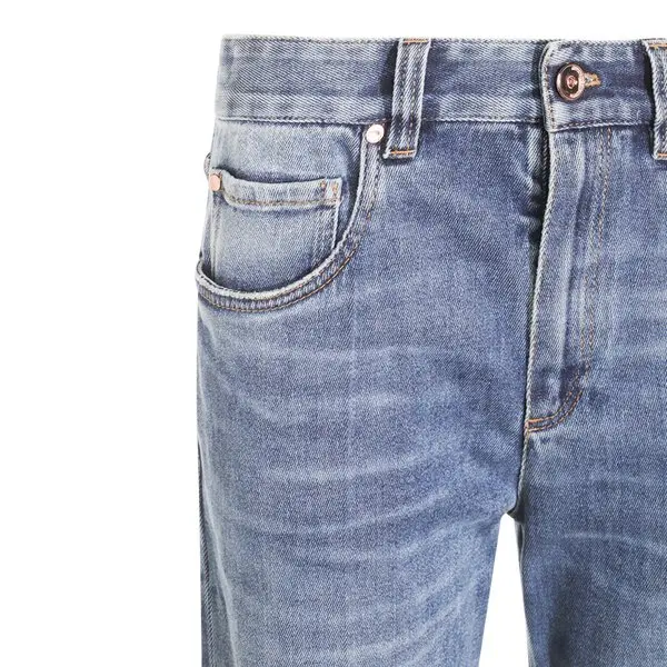 Brunello Cucinelli Logo Patch Flared Leg Jeans