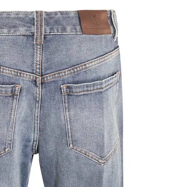 Brunello Cucinelli Logo Patch Flared Leg Jeans