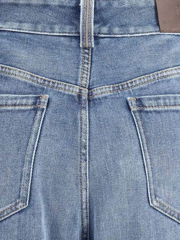 Brunello Cucinelli Logo Patch Flared Leg Jeans