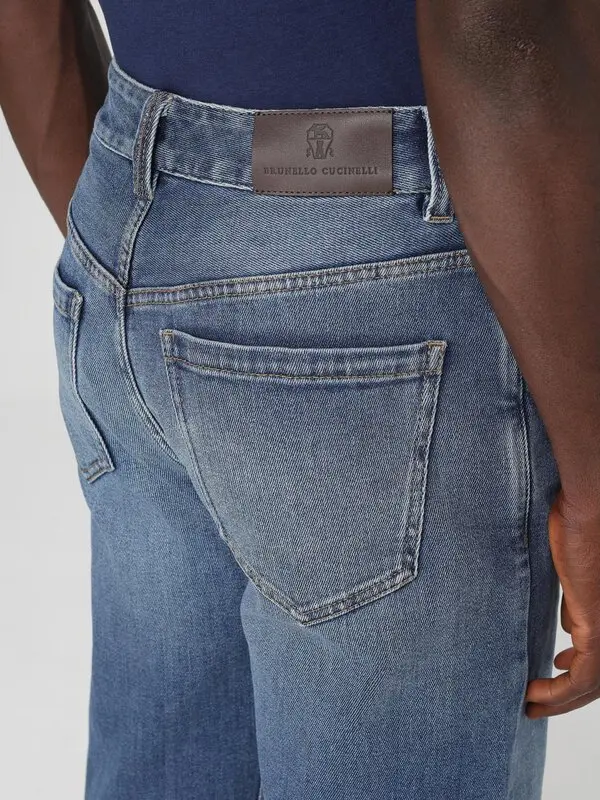 Brunello Cucinelli Logo Patch Flared Leg Jeans