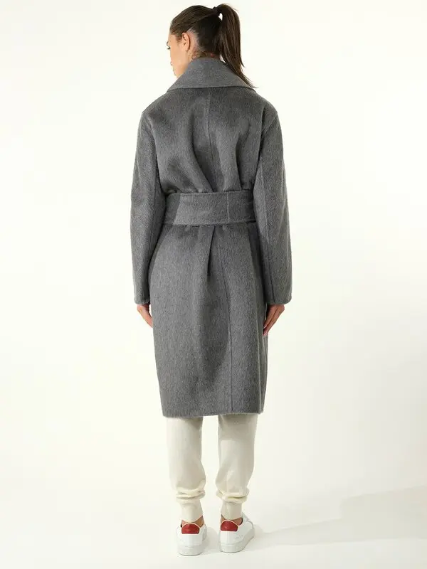 Max Mara Lapel Coat - Gray
