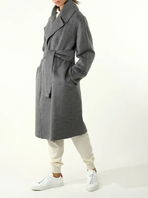 Max Mara Lapel Coat - Gray