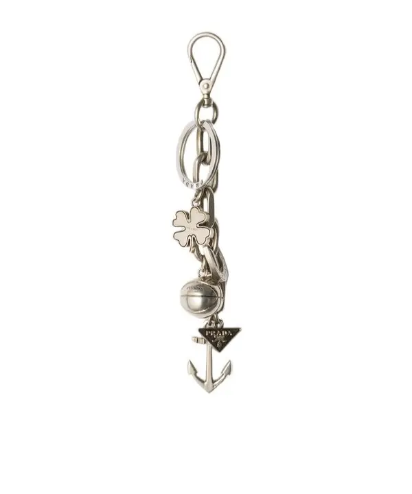 Prada Lucky Charms Keyring - Dark Gray