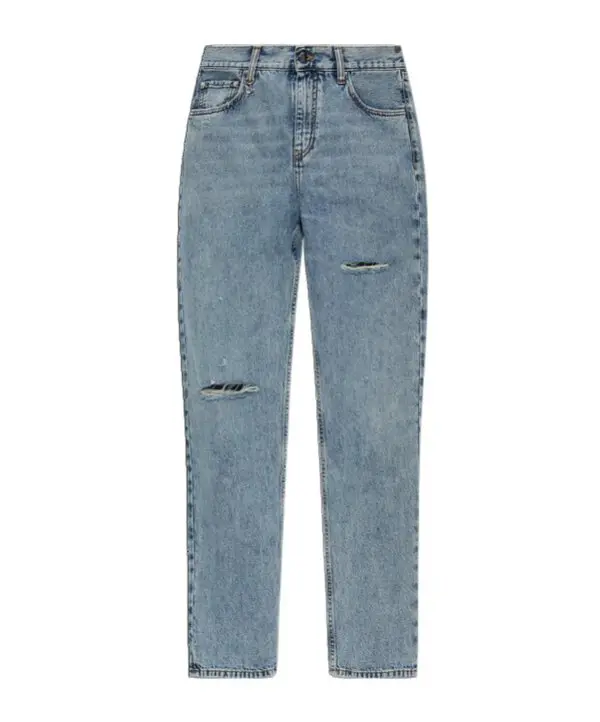 Amiri Distressed Knee-detail Jeans - Gray
