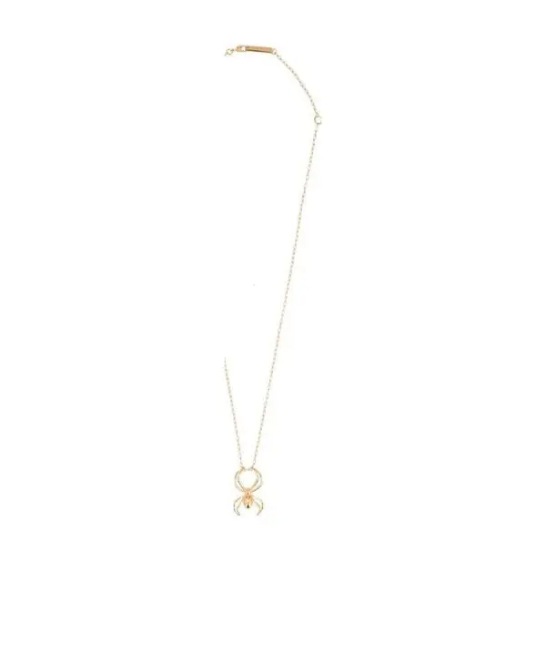 AMBUSH Spider Charm Necklace - White