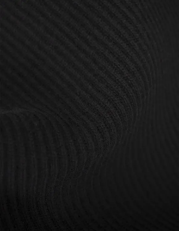 Max Mara Ribbed Mock Neck Jumper - Black