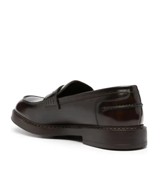 DOUCAL'S High-shine Slip-on Loafers - Mattone