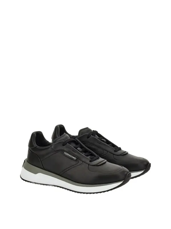 FERRAGAMO Low Top Sneakers - Black