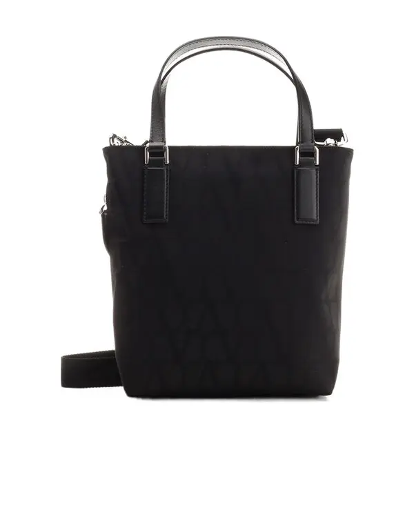 Valentino Garavani All-over Logo Patterned Top Handle Bag - Black