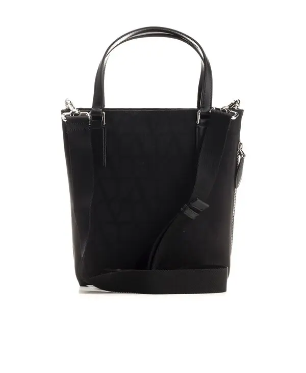 Valentino Garavani All-over Logo Top Handle Bag - Black