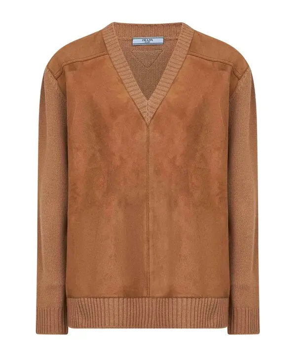 Prada V-neck Knitted Jumper - No