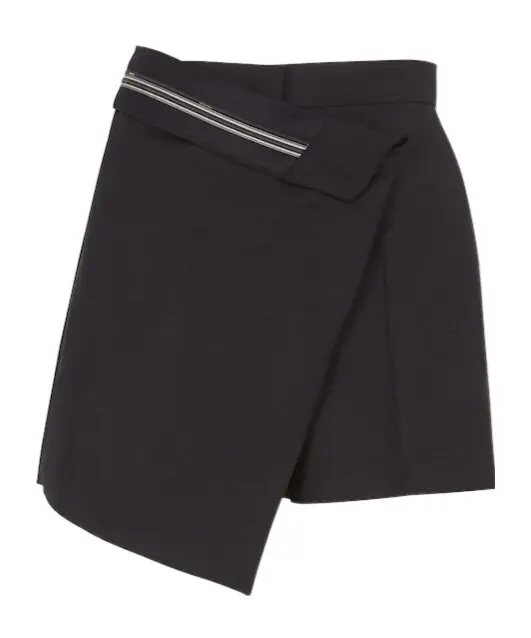 Fendi Wrap-effect High-waisted Shorts - Black