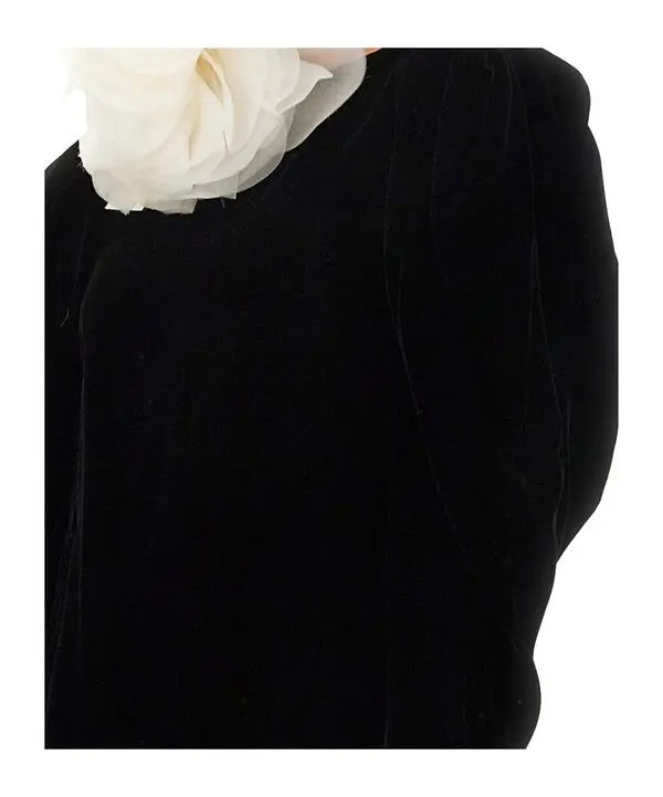 Nina Ricci Velvet Mini Dress With Puff Sleeves