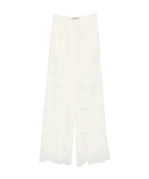 TWINSET Lace Trousers - White