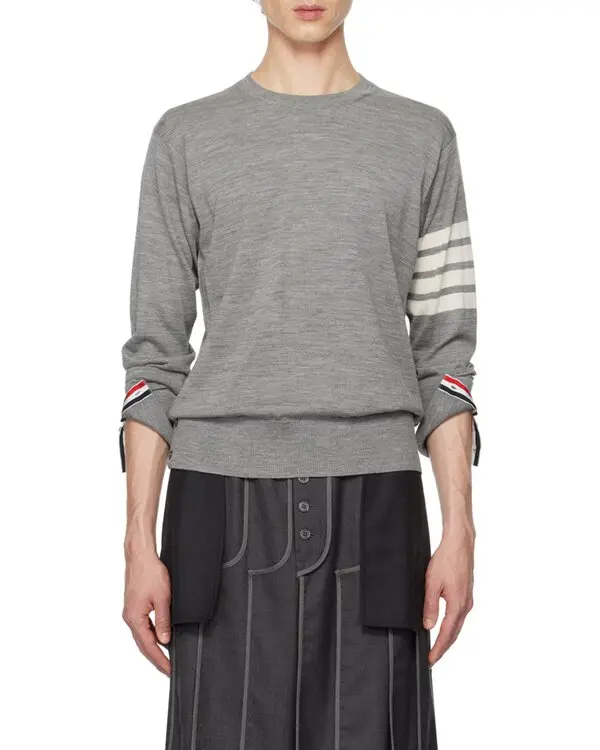 Thom Browne 4-bar Crewneck Pullover