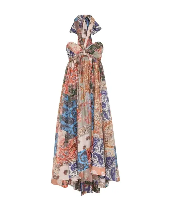 Zimmermann Devi Halterneck Maxi Dress - Multicolor