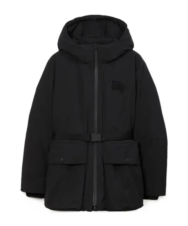 Burberry Hooded Jacket With Belt And Flip Pockets