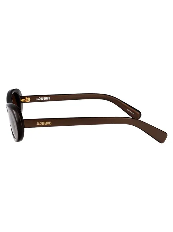 Jacquemus Oval Frame Sunglasses - Brown