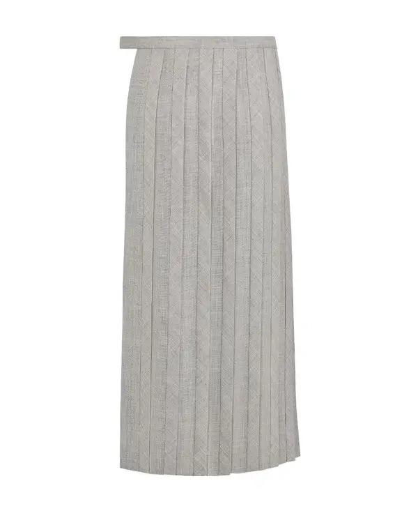 Dior Belted Pleated Skirt