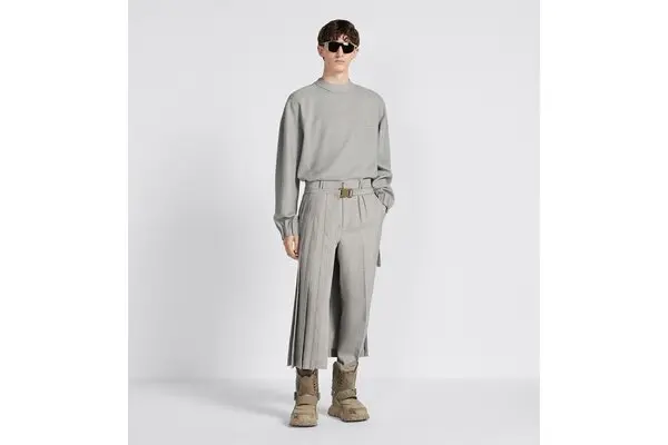 Dior Belted Pleated Skirt