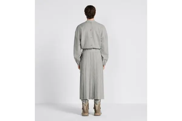 Dior Belted Pleated Skirt