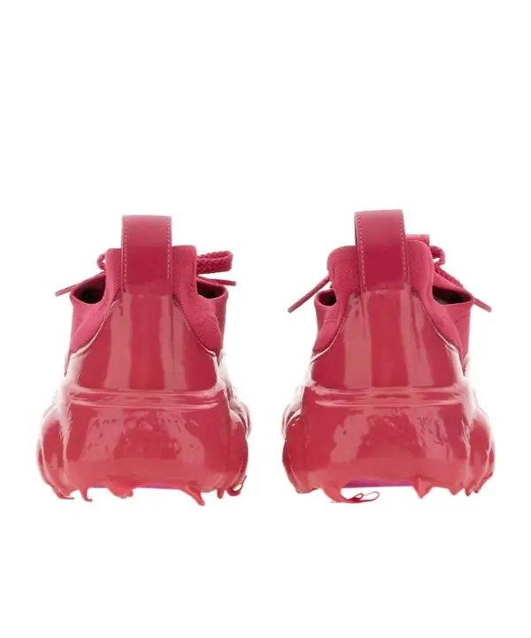 Moschino Lace-up Sneakers With Round Toe And Pull Loops