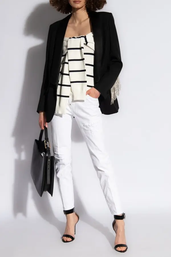 Dsquared2 Oversized Blazer With Crystal Tassels