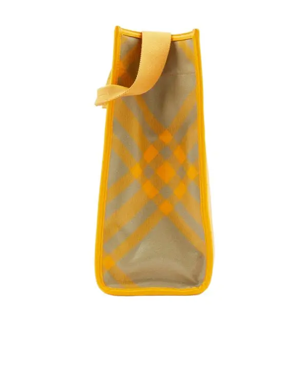 Burberry Plaid-check Mesh Top Handle Bag