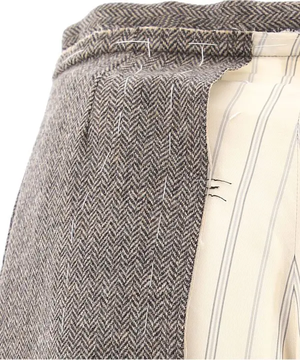 MAISON MARGIELA Deconstructed Striped Bermuda Shorts