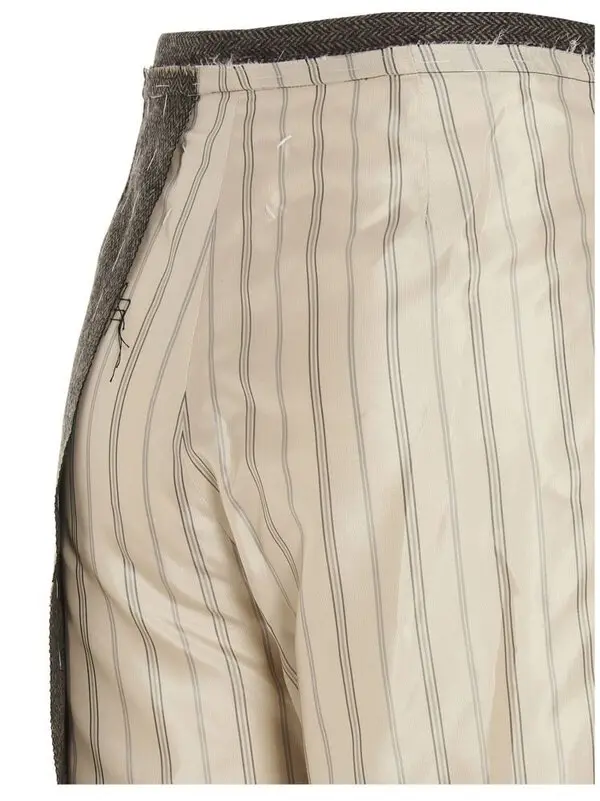 MAISON MARGIELA Deconstructed Striped Bermuda Shorts