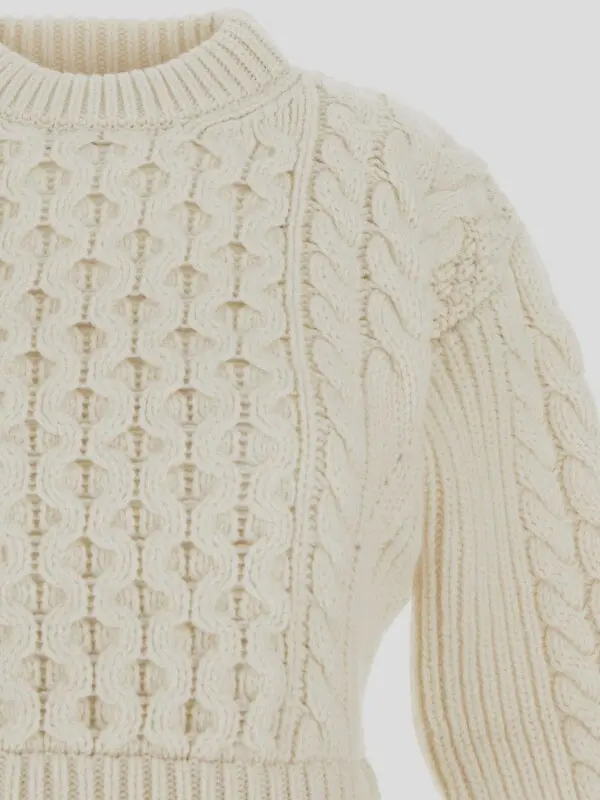 PATOU Cable Knit Cropped Jumper