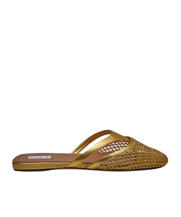 Alaïa Round Toe Slip-on Slipper