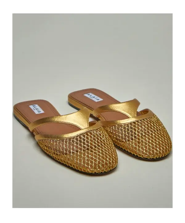 Alaïa Round Toe Slip-on Slipper