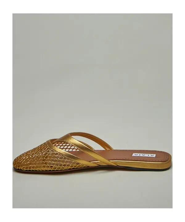 Alaïa Round Toe Slip-on Slipper