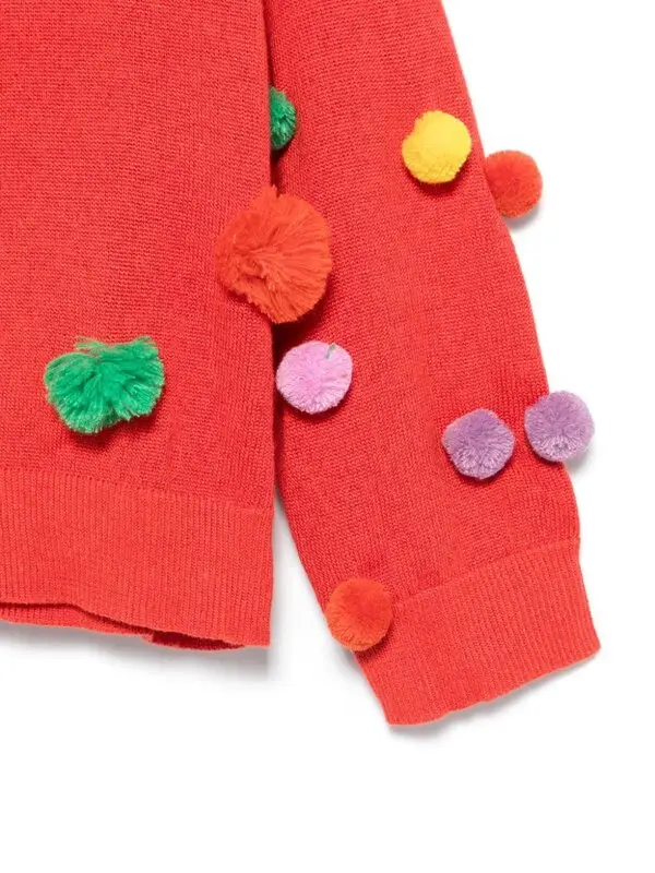 Stella McCartney Long-sleeved Sweater With Pompoms
