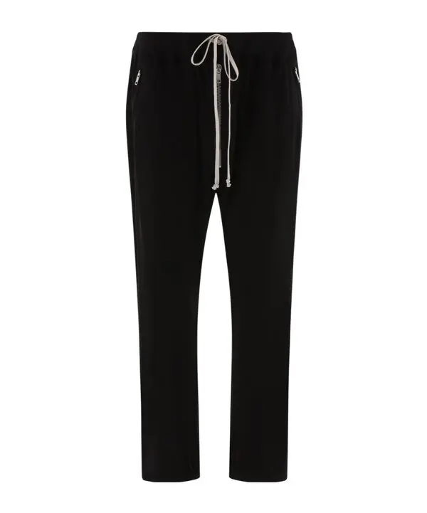 Rick Owens Drawstring Jersey Track Pants - Black