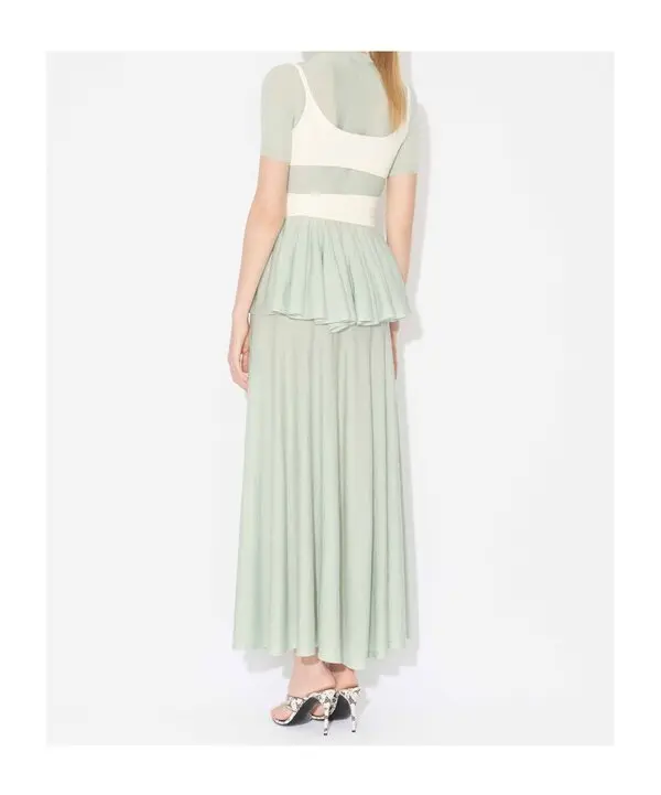 Alaïa Knit Peplum Top - Green
