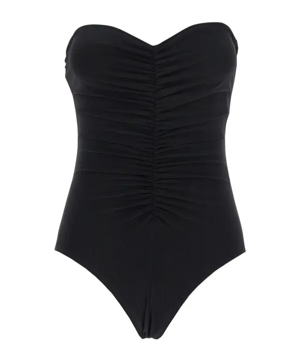 Norma Kamali Strapless Ruched Bodysuit - Black