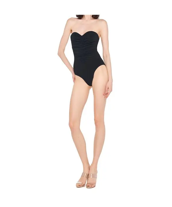 Norma Kamali Strapless Ruched Bodysuit
