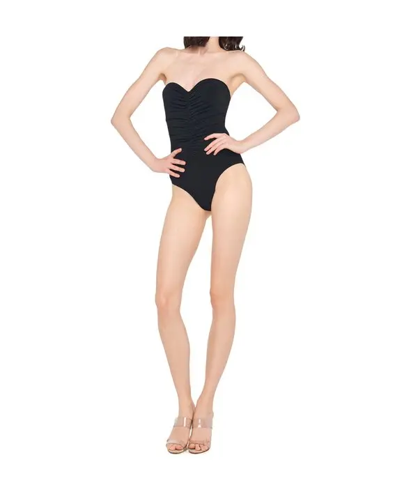 Norma Kamali Strapless Ruched Bodysuit