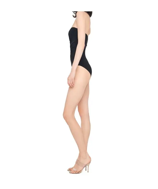 Norma Kamali Strapless Ruched Bodysuit