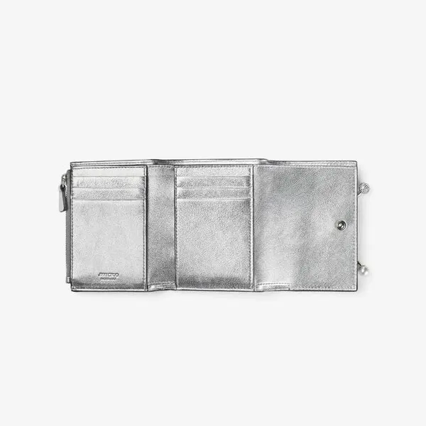 JIMMY CHOO Marinda Metallic Compact Wallet