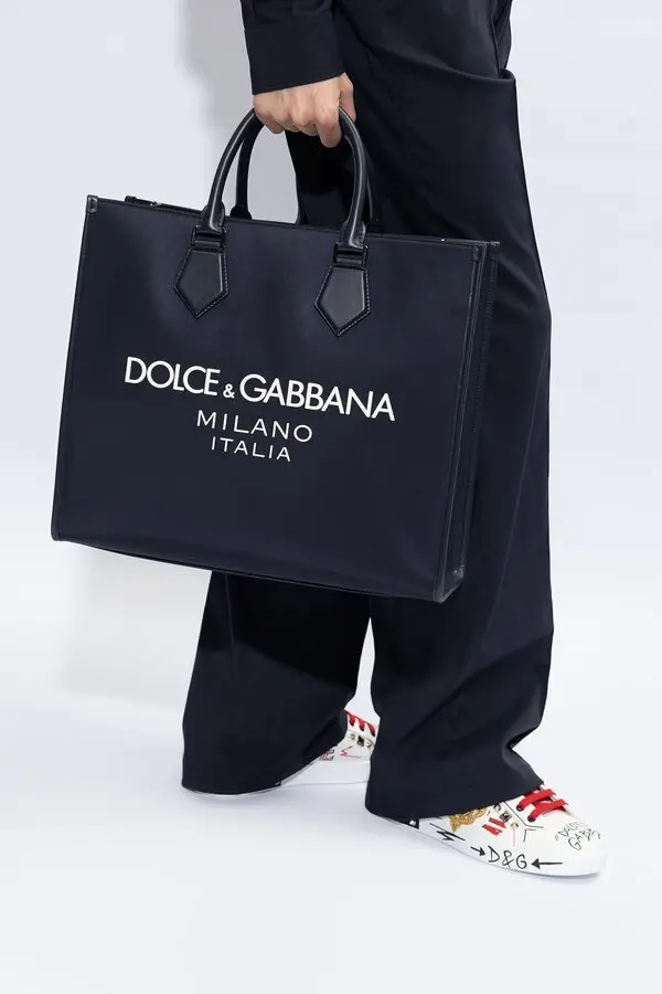 Dolce & Gabbana Large Shopper Bag With Rubberized Logo