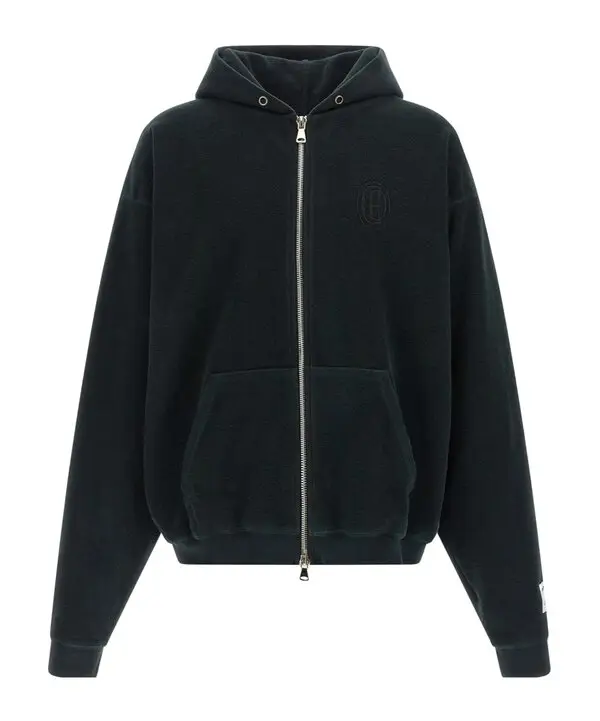 GALLERY DEPT. Embroidered Zip Hoodie - Black