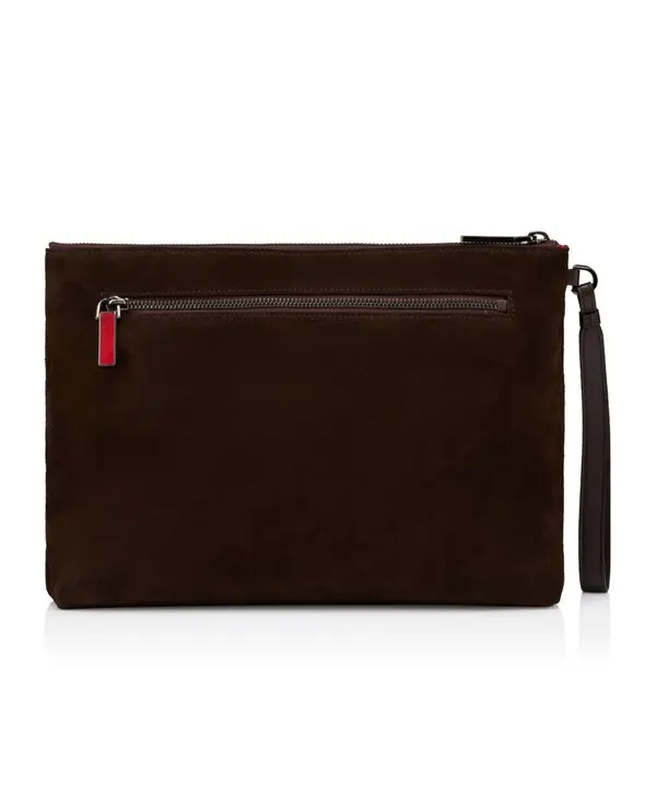 CHRISTIAN LOUBOUTIN Funky Pouch With Spikes - Brown
