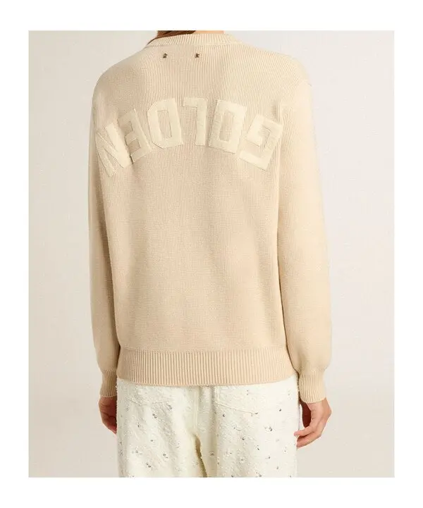 GOLDEN GOOSE Crewneck Knitted Jumper - Nude
