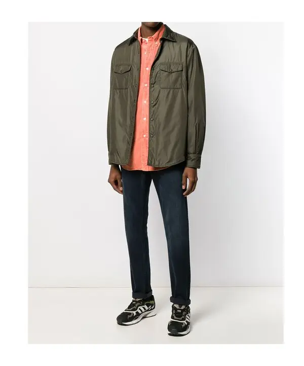 Aspesi Buttoned Utility Shirt Jacket - Brown