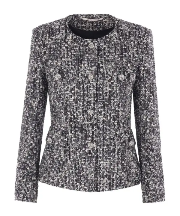 Tagliatore Single-breasted Textured Tweed Jacket